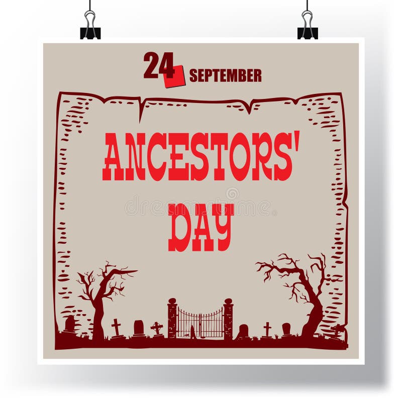 Ancestors Day stock vector. Illustration of event, tradition - 257208303