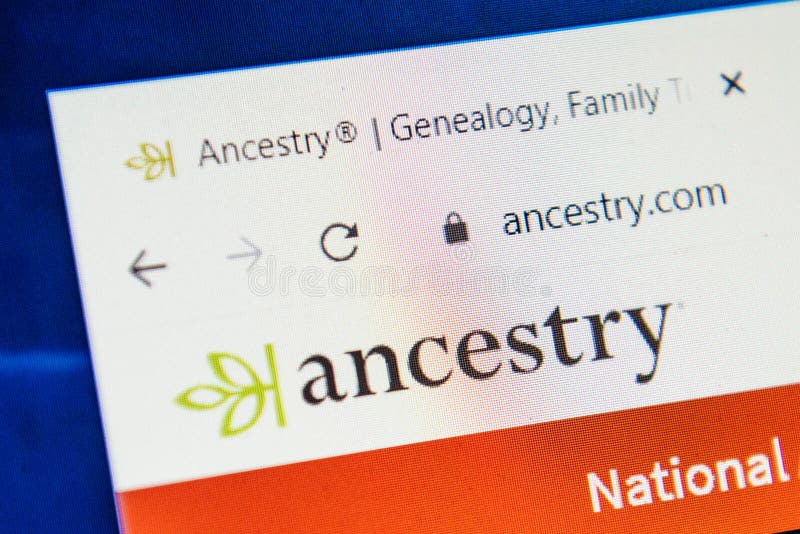 Ancestry.com Web Site. Selective Focus. Editorial Photo - Image of ...