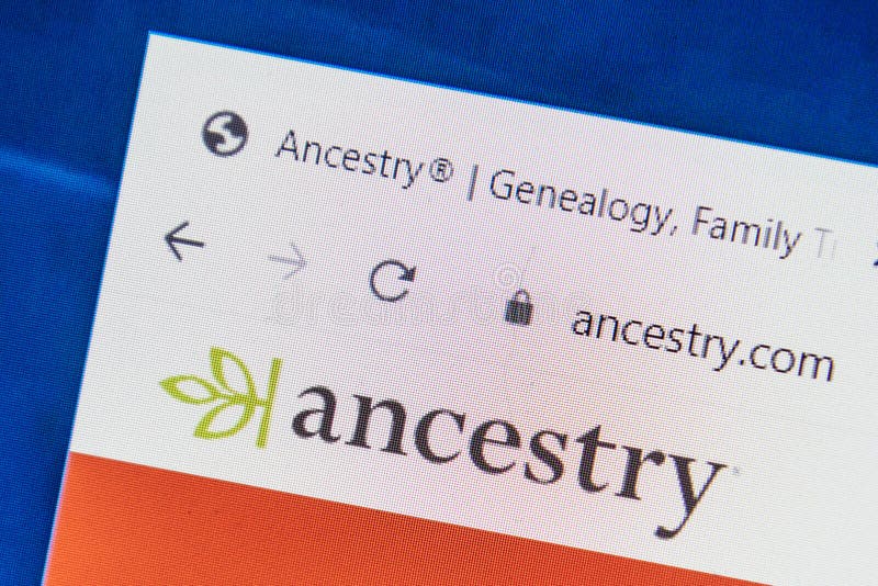 Ancestry.com Web Site. Selective Focus. Editorial Photo - Image of ...