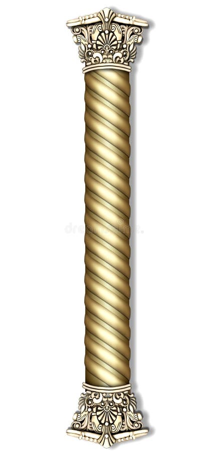 Anchient twisted column stock illustration. Illustration of greek - 605525