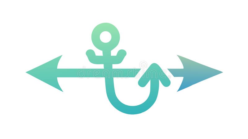Anchor with Arrows: Stability, Direction, Maritime Guidance, Vector ...