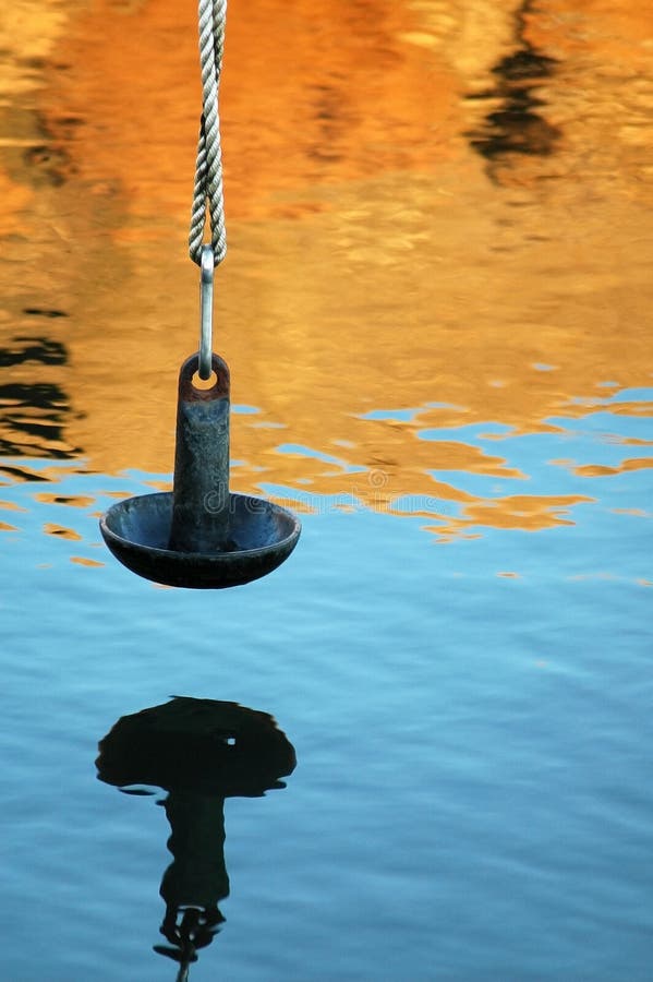 Anchor as weight stock photo. Image of sunset, orange - 3171012