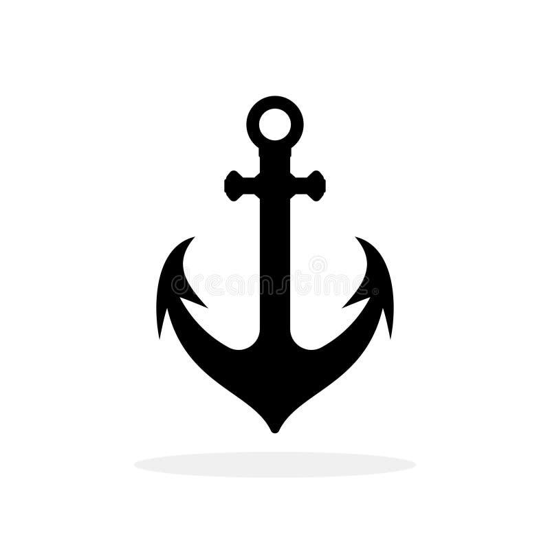 Anchor Black Icon. Anchor Shape Symbol. Anchor Icon Isolated Stock ...