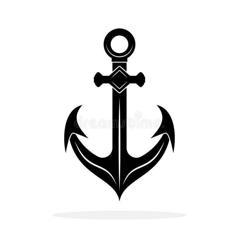 Anchor Black Icon. Anchor Shape Symbol. Anchor Icon Isolated Stock ...