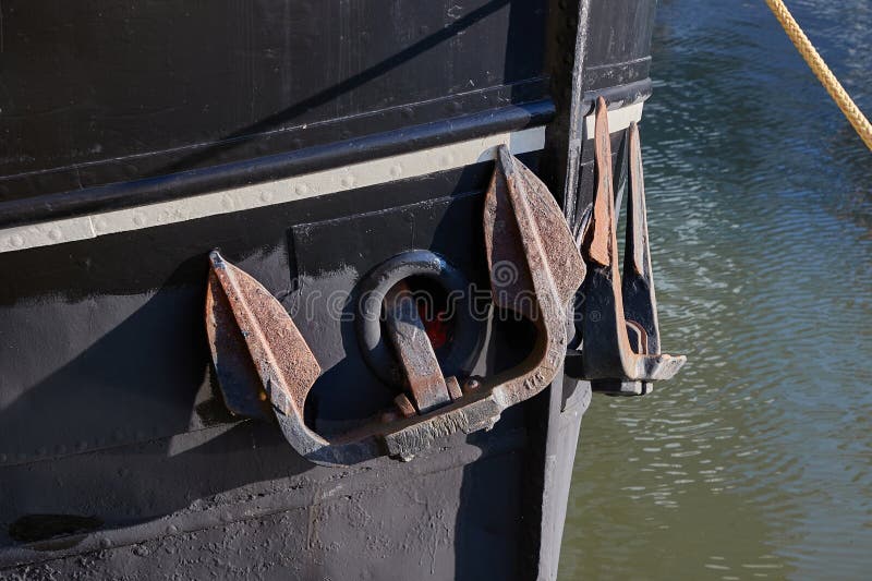 Anchor on a ship stock photo. Image of anchor, sailing - 278863976