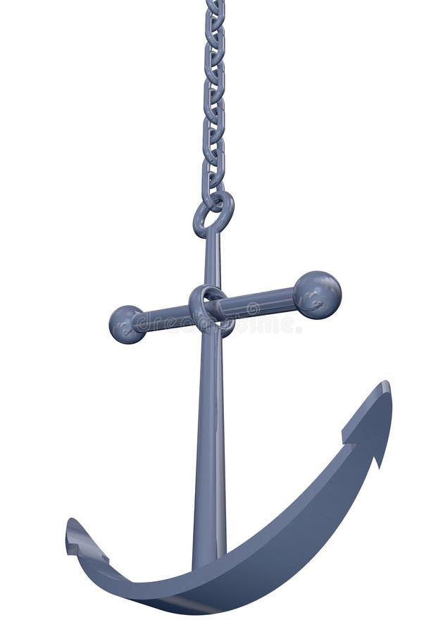 Anchor and chain stock illustration. Illustration of security - 12999983