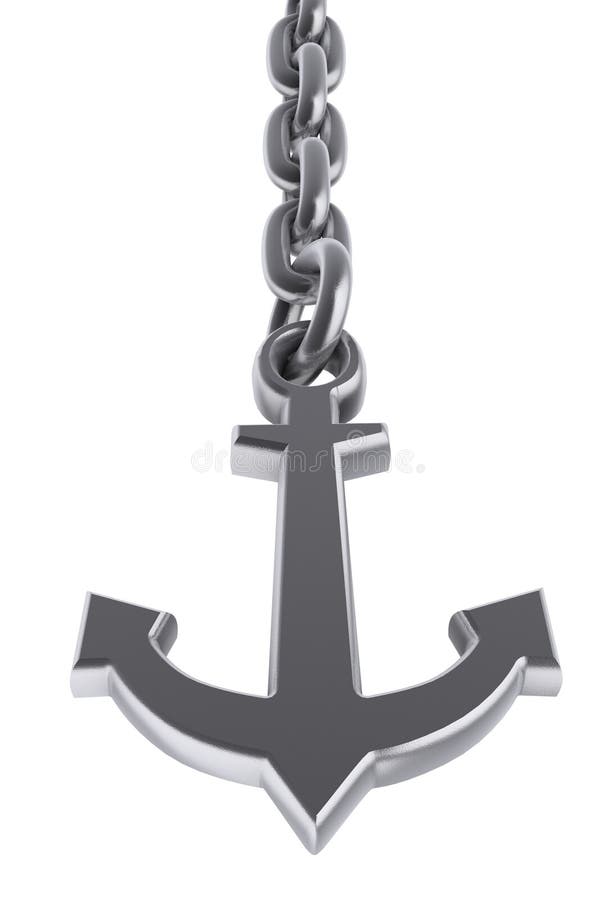 Anchor and chain stock illustration. Illustration of steel - 5406542