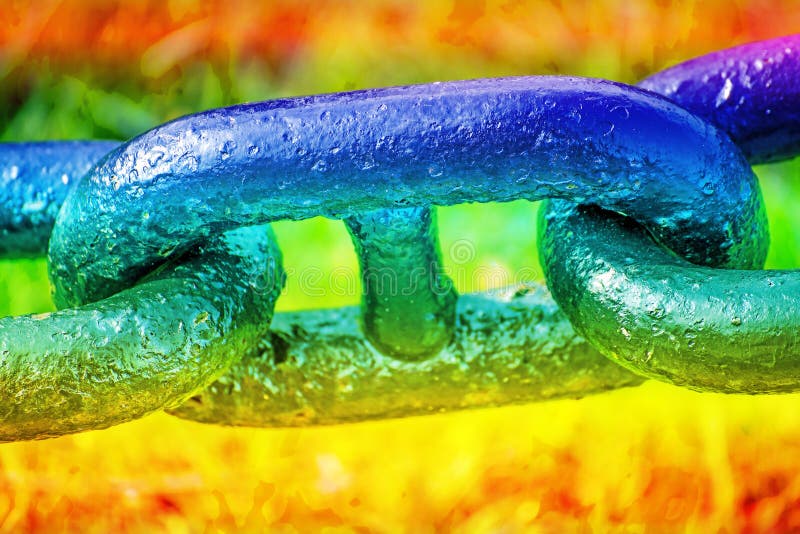 Anchor Chain in LGBTQ Colors Stock Image - Image of minority, antique ...