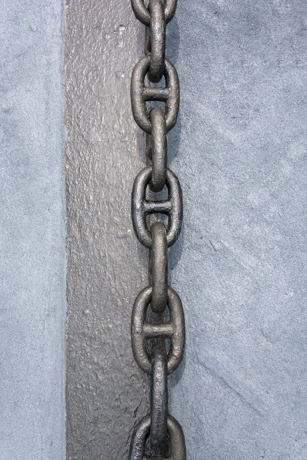Anchor Chain Links on a Vessel Stock Image - Image of ancient, hatch ...