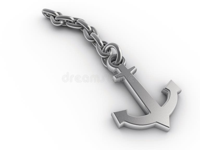Anchor and chain2 stock illustration. Illustration of chain - 5406543