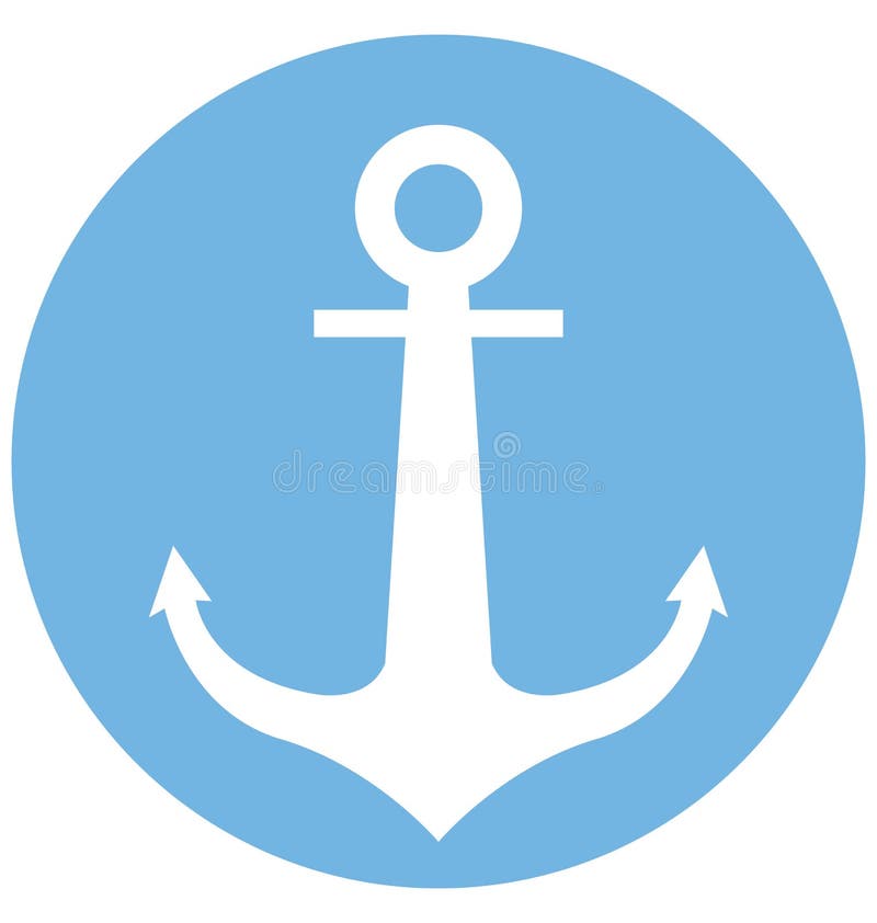 Anchor Color Isolated Vector Icon that Can Be Easily Modified or Edit ...