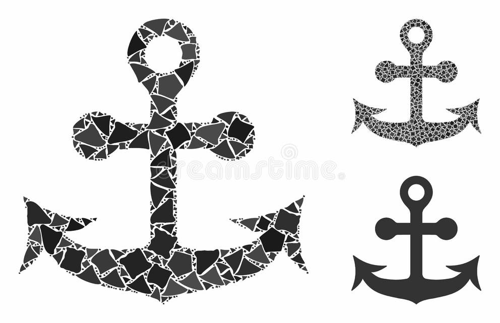 Anchor Composition Icon of Ragged Elements Stock Illustration ...
