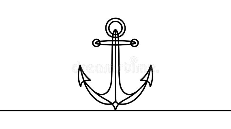 Anchor Drawing Line Stock Illustrations – 4,321 Anchor Drawing Line ...