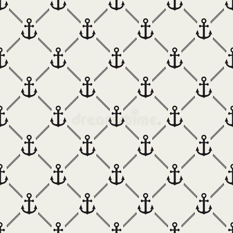 Anchor Etric Seamless Pattern. Repeated Abstract Anchors Background ...