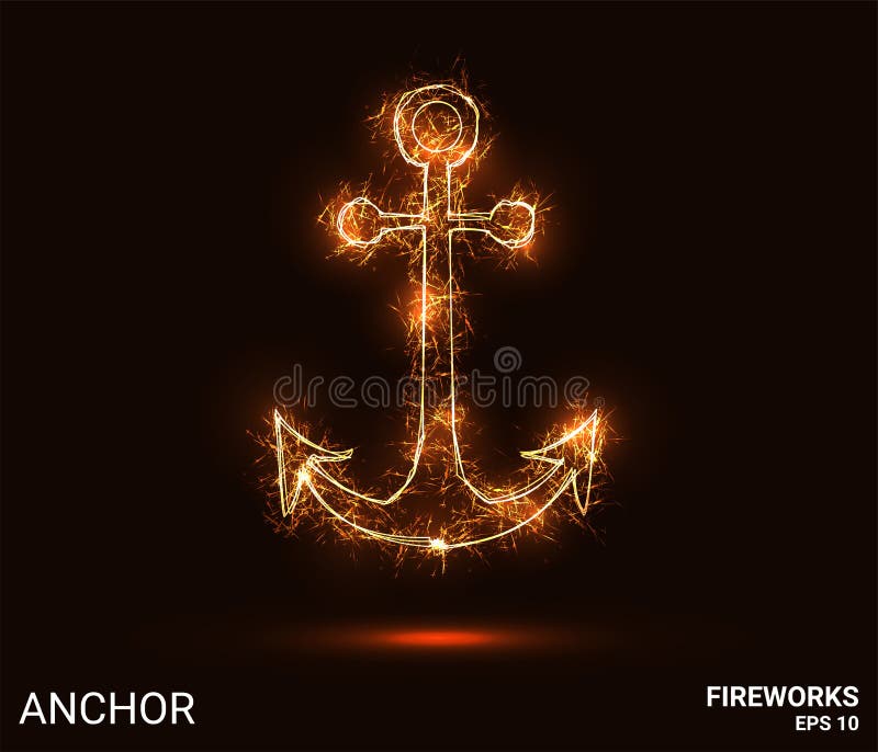 Anchor Fireworks. the Anchor Consists of Sparks and Fire. Festive ...