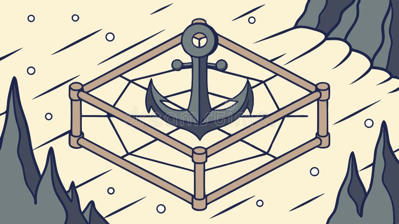 Anchor in Geometric Framework, Abstract Design Concept, Vector Design ...