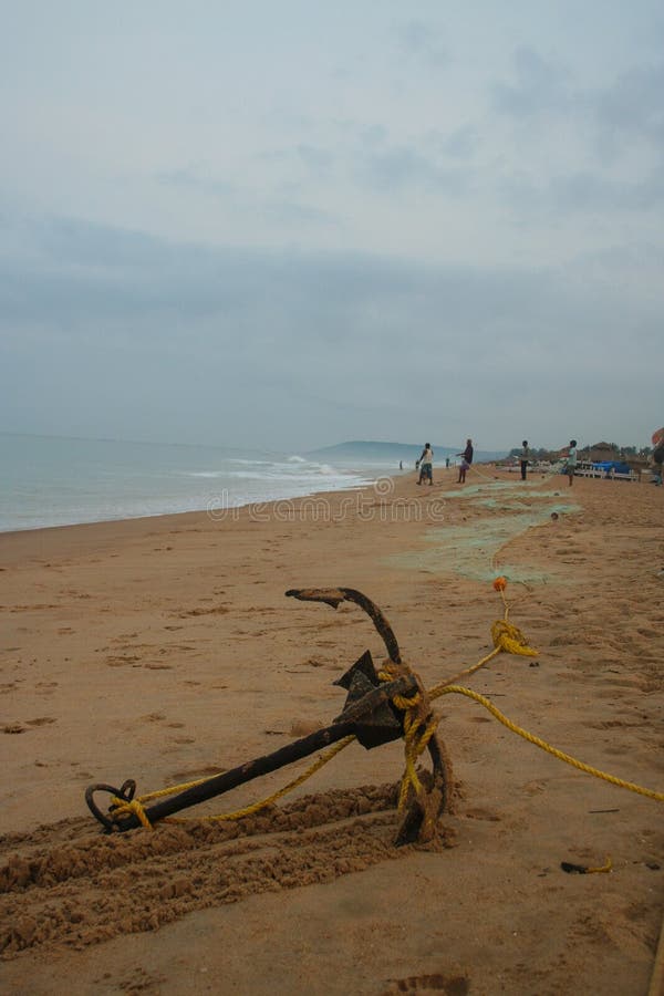 Anchor Goan Beach Yellow Rope Stock Photos - Free & Royalty-Free Stock ...