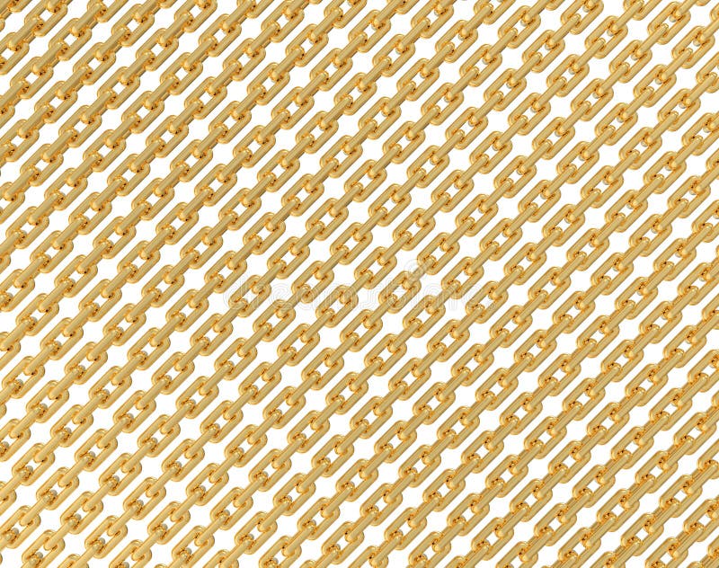 Anchor Golden Chain on White Background. Chains Texture Background ...