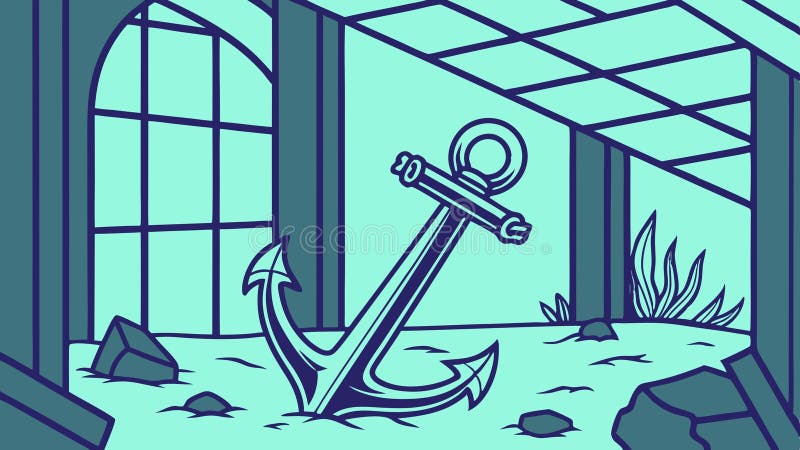 Anchor in Grand Hall, Architectural Interior, Vector Design Generative ...
