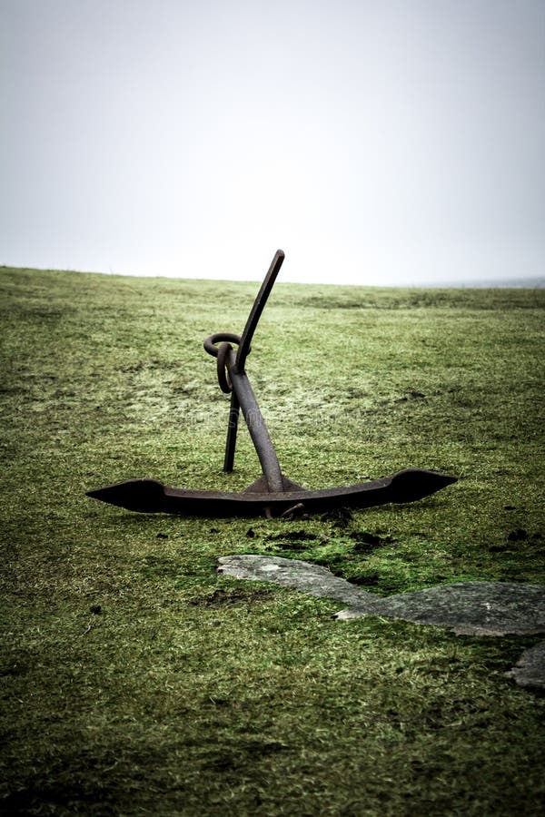 Anchor on grass stock photo. Image of ship, field, decoration - 100025578