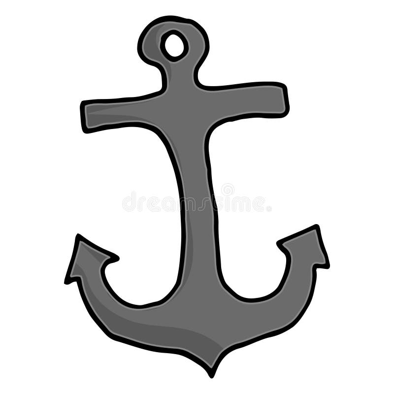 Anchor Hand Drawn Vector Realistic Sketch Illustration Stock Vector ...