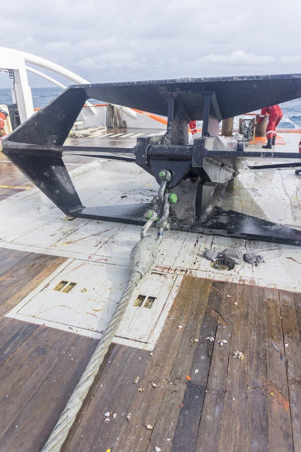 Anchor Handling stock image. Image of vessel, tugboat - 82560055