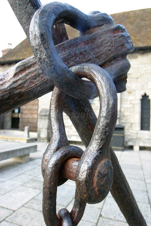 Anchor Hasp and Chain stock photo. Image of pier, corrosion - 46826