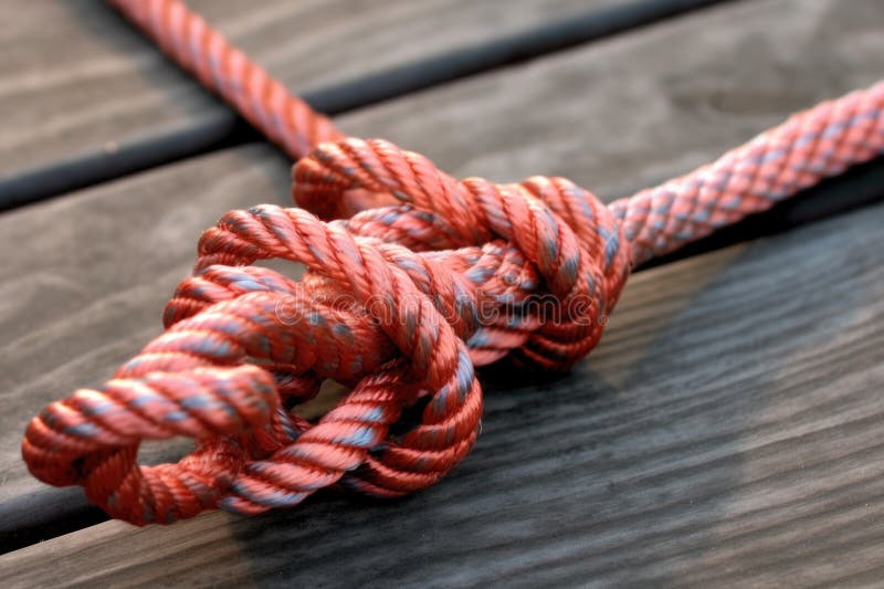 Anchor Hitch Knot for Attaching a Rope To an Anchor Stock Illustration ...