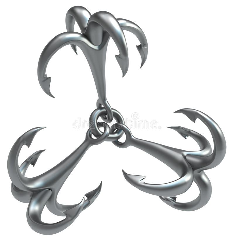 Hook Chain Broken Metal stock illustration. Illustration of curved ...