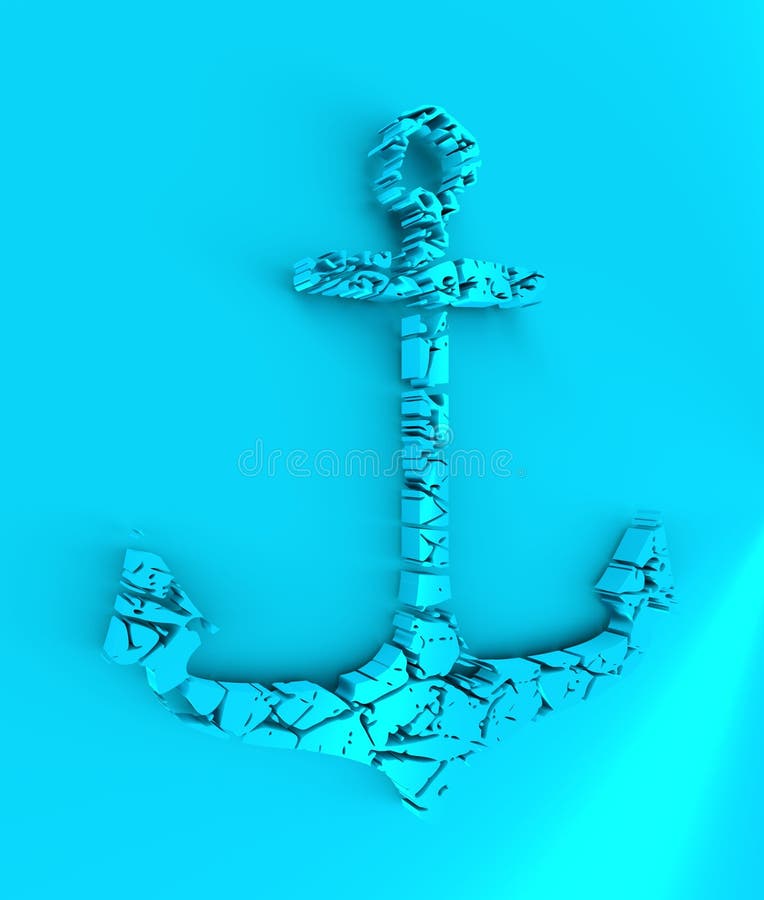 Anchor Icon on Abstract Backdrop Stock Photo - Image of cruise, naval ...