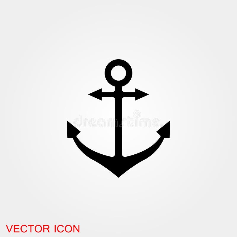 Anchor Icon. Anchored Flat Vector Icon for Apps and Websites Stock ...