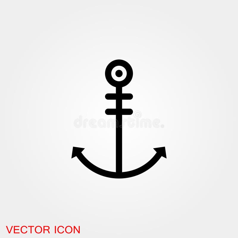 Anchor Icon. Anchored Flat Vector Icon for Apps and Websites Stock ...