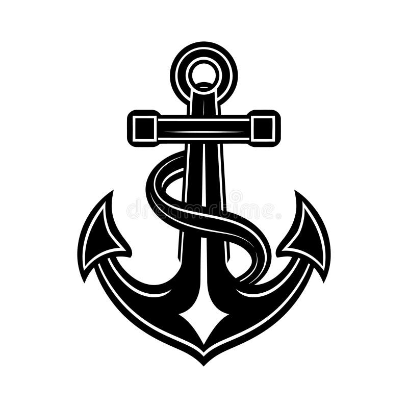 Anchor Black Icon. Anchor Shape Symbol. Anchor Icon Isolated Stock ...