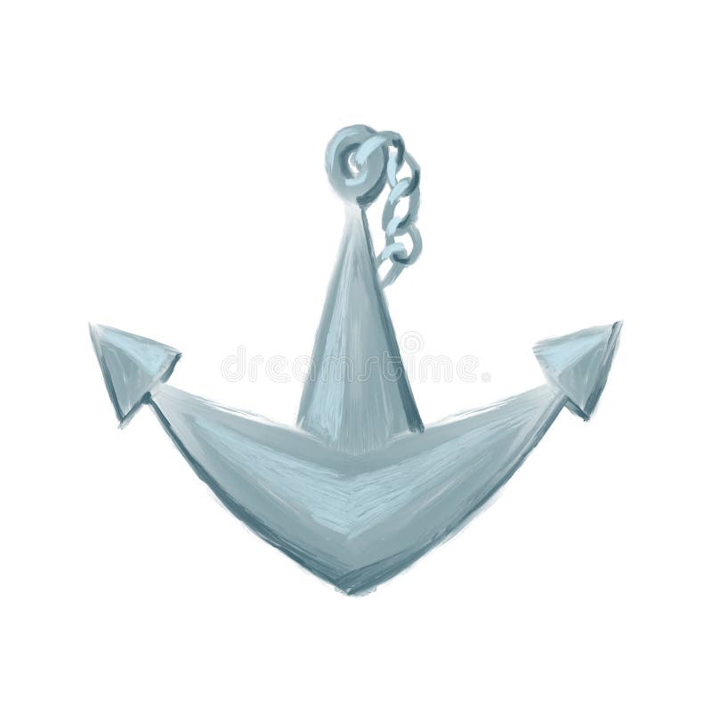 Anchor Icon in Cartoon Style Isolated on White Background Stock ...