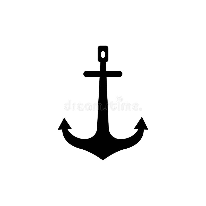 Anchor Icon Logo Vector Design Stock Illustration - Illustration of ...