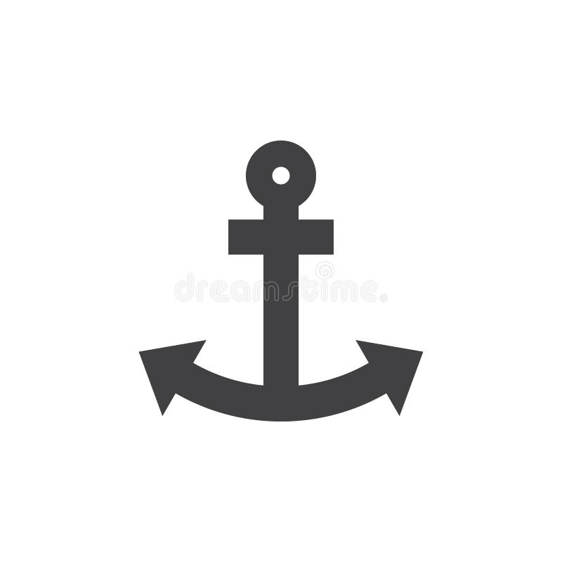 Anchor Icon Vector, Filled Flat Sign, Solid Pictogram Isolated O Stock ...