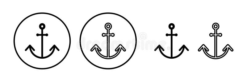 Anchor Icon . Anchor Sign. Marine Symbol Stock Vector - Illustration of ...
