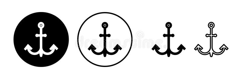 Anchor Icon . Anchor Sign. Marine Symbol Stock Vector - Illustration of ...