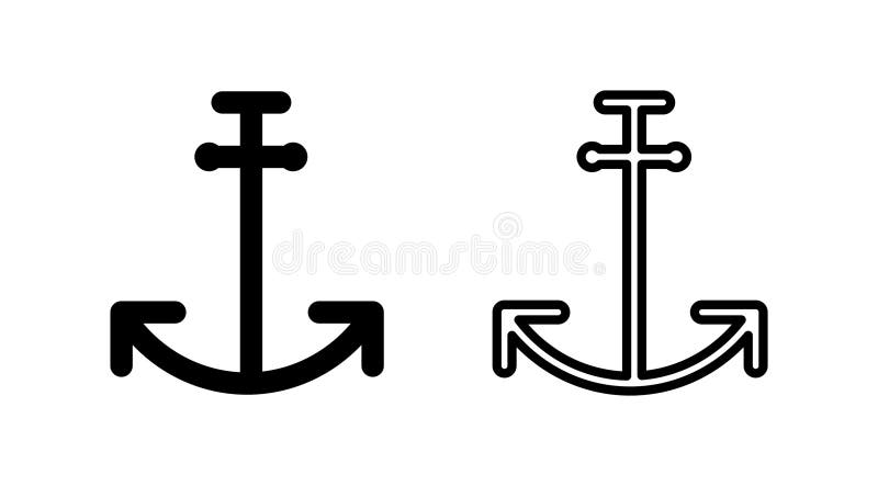 Anchor Icon . Anchor Sign. Marine Symbol Stock Vector - Illustration of ...