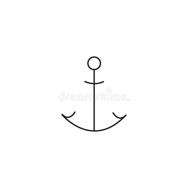 Anchor line vector icon stock illustration. Illustration of design ...