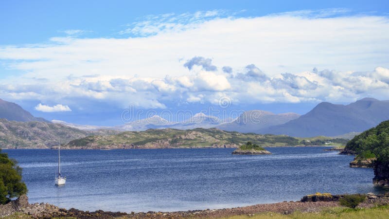 At anchor in Loch Torridon stock photo. Image of picturesque - 255002136