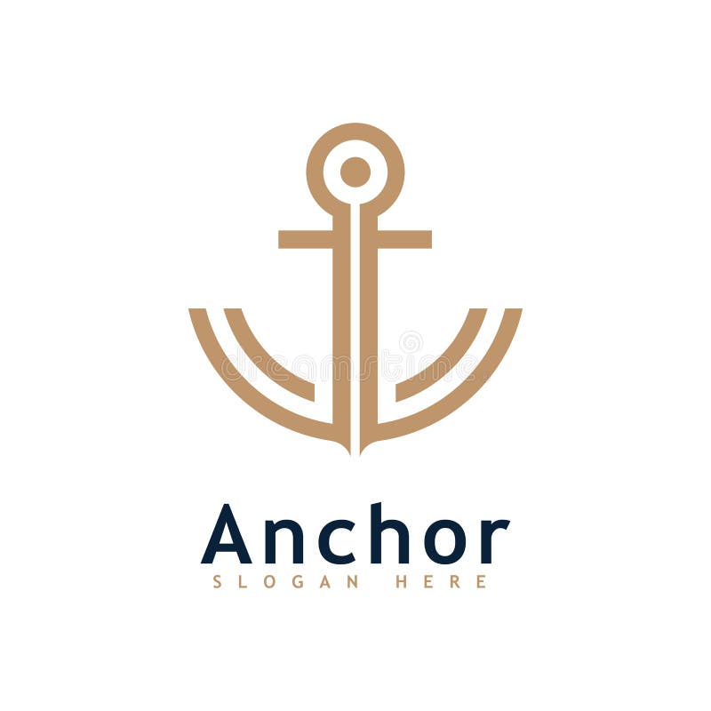 Anchor Logo Icon Design Template Stock Vector - Illustration of ...