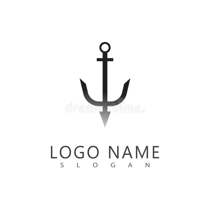 Anchor Logo Illustration Template Vector Design Stock Vector ...