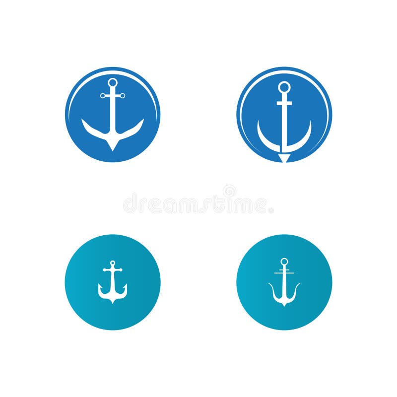 Anchor Logo Illustration Template Vector Design Stock Vector ...