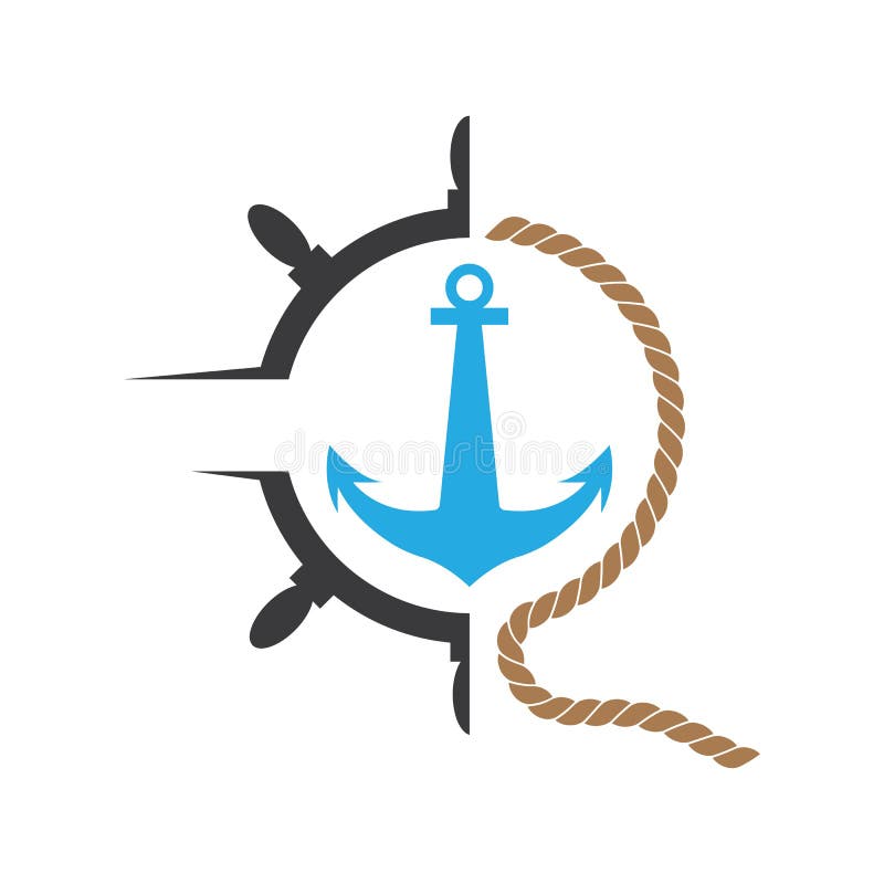 Anchor Logo Illustration Template Vector Design Stock Vector ...