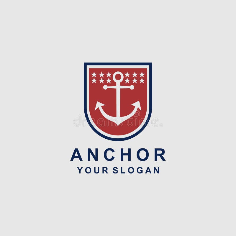 Anchor logo template stock illustration. Illustration of harbor - 166735988