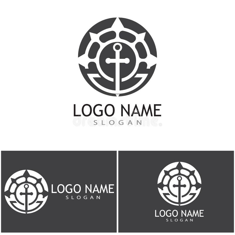 Anchor Logo Template Vector Symbol Design Stock Vector - Illustration ...
