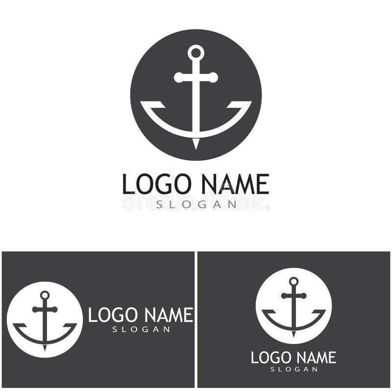 Anchor Logo Template Vector Symbol Design Stock Vector - Illustration ...