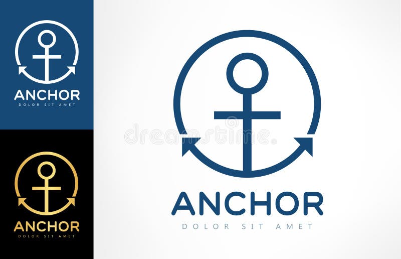 Anchor logo vector stock vector. Illustration of icon - 109548804