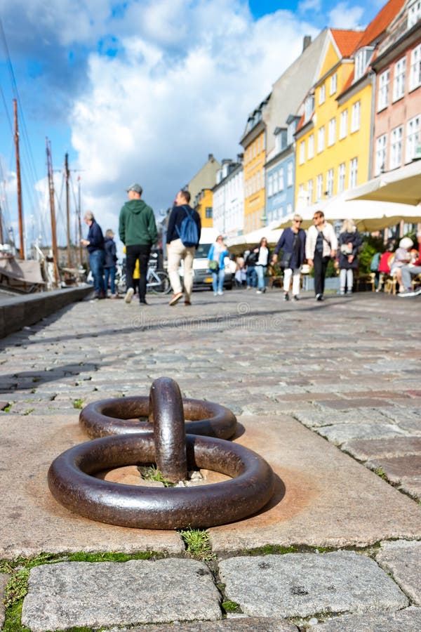 Anchor Loop in Sidewalk at Nyhavn Copenhagen Editorial Stock Image ...